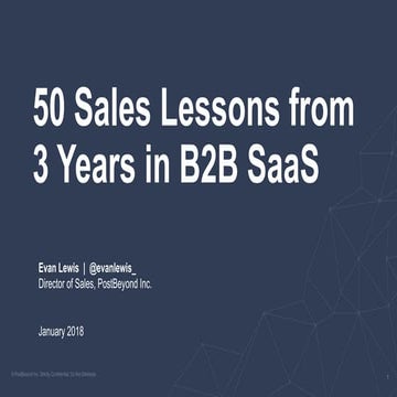 50 Sales Lessons from 3 Years in B2B SaaS | PPT