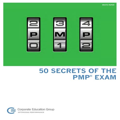 50 secrets-of-the-pmp-exam-white-paper | PDF