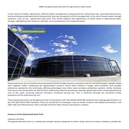 5000 m3 galvanized steel tank As agriculture water tanks.docx