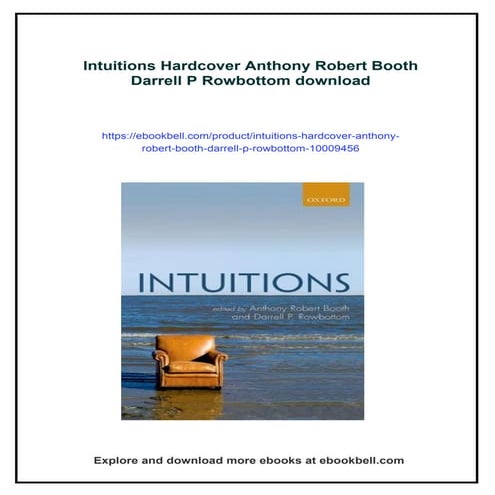 Intuitions Hardcover Anthony Robert Booth Darrell P Rowbottom | PDF