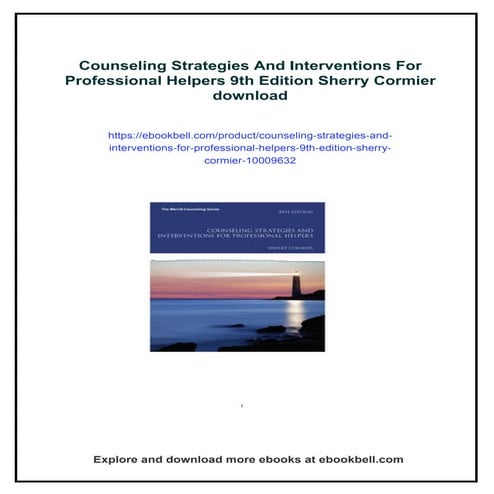 Counseling Strategies And Interventions For Professional Helpers 9th ...