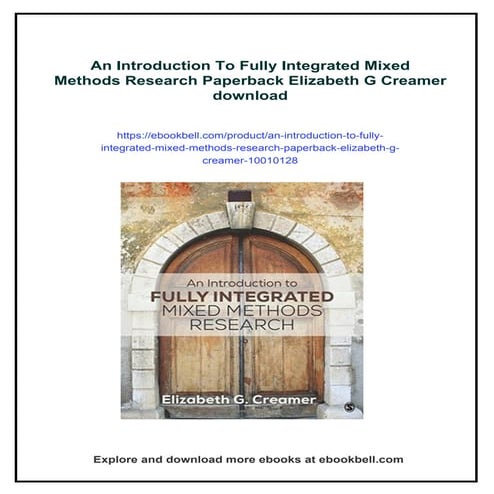 An Introduction To Fully Integrated Mixed Methods Research Paperback ...