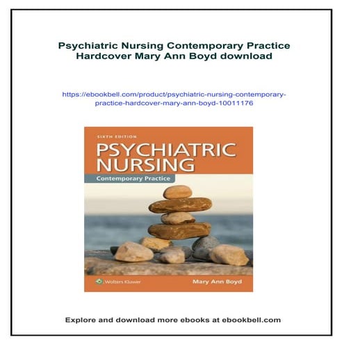 Psychiatric Nursing Contemporary Practice Hardcover Mary Ann Boyd Pdf