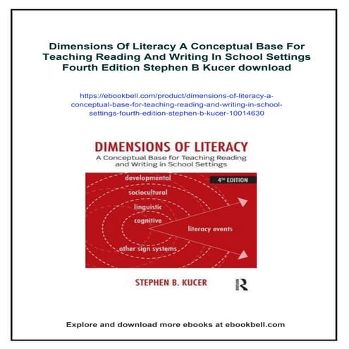 Dimensions Of Literacy A Conceptual Base For Teaching Reading And ...