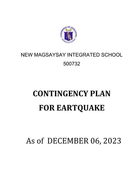 CONTINGENCY PLAN DRAFT in our School.docx | Weather | Science