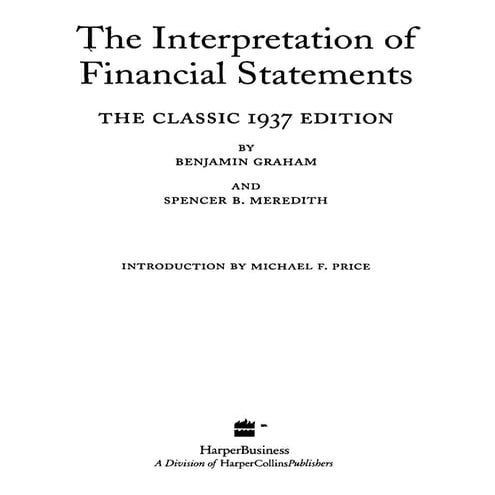 benjamin graham interpretation-financial-statements | PDF
