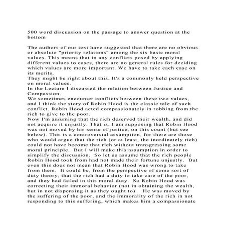 500 word discussion on the passage to answer question at the botto.docx