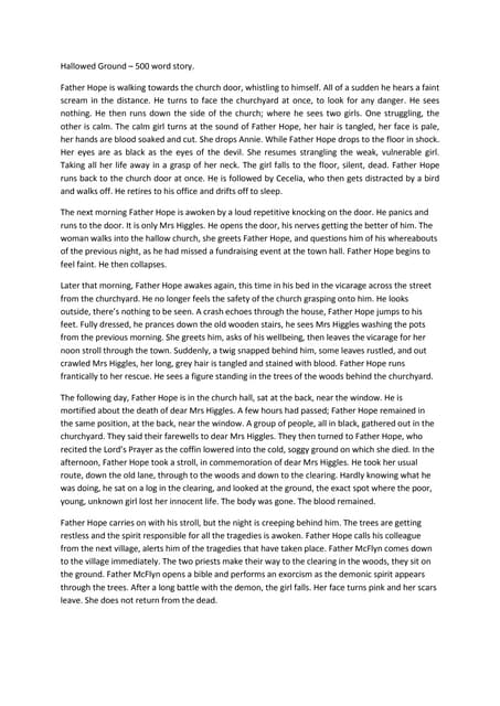 500 word story | PDF