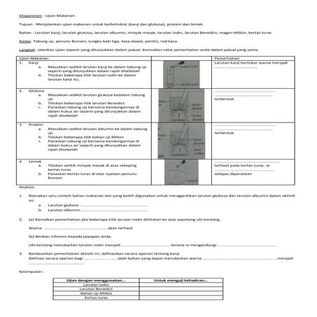 50113947 eksperimen-ujian-makanan | DOCX