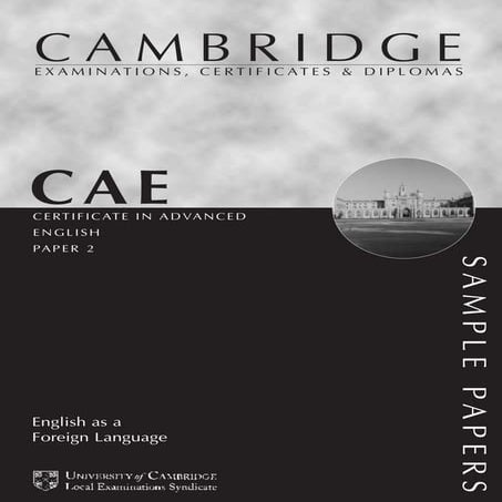 5011923 cae-advanced-sample-paper-2 | PDF