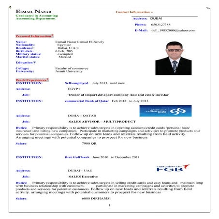 ESMAIL CV. | PDF