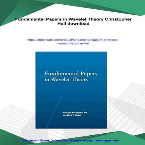 Fundamental Papers in Wavelet Theory Christopher Heil | PDF