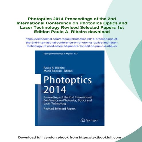 Photoptics 2014 Proceedings of the 2nd International Conference on ...