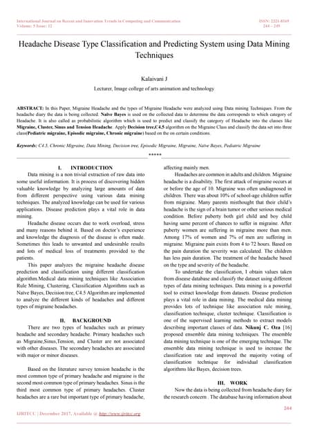 Classification of Headache Disorder Using Random Forest Algorithm.pptx