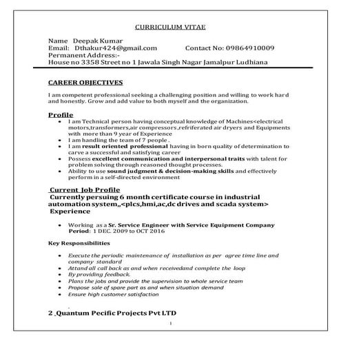 deepak resume | DOCX