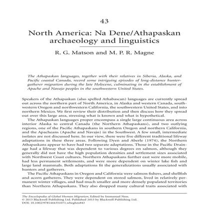 43 Na Dene:Athabaskan Matson, Magne | PDF