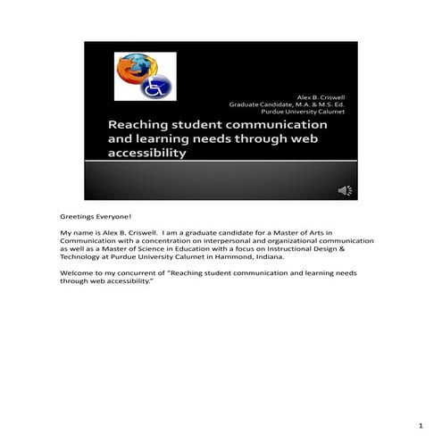 Web Accessibility Concurrent Presentation | PDF