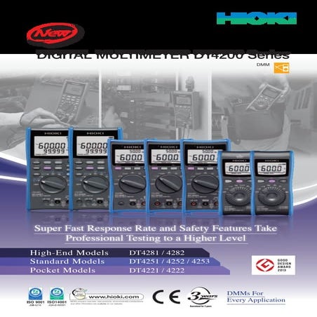 digital multimeter dt4280-4250-4220 series | PDF