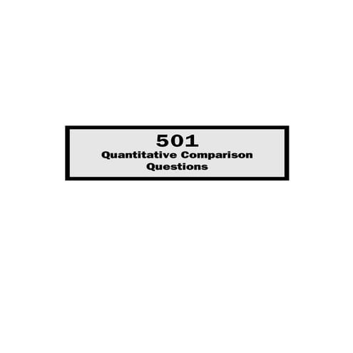 501 quantitative comparison_questions | PDF