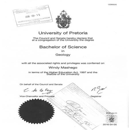 Bsc Degree Certificate | PDF
