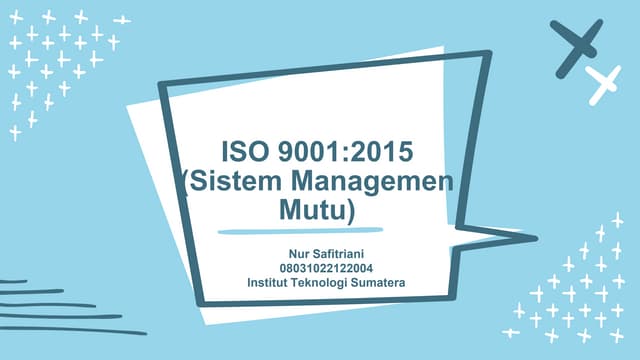 Sistem Manajemen Mutu ISO 9001:2015 | PDF