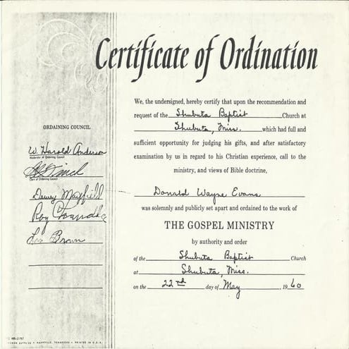 Certificate of Ordination | PDF