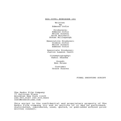 Final shooting script | PDF