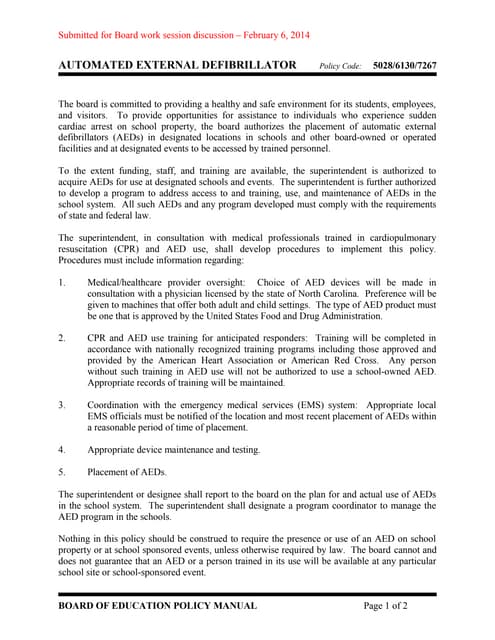 AED policy | DOCX