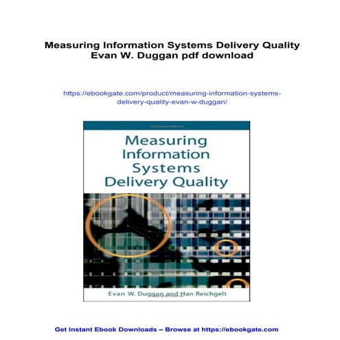 Measuring Information Systems Delivery Quality Evan W. Duggan | PDF