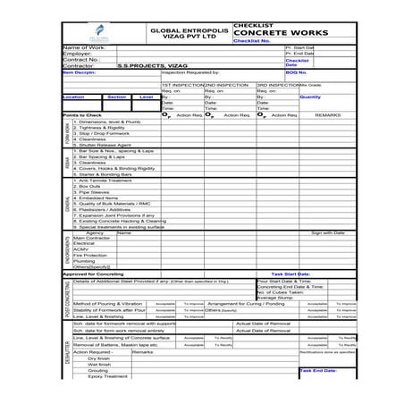 Checklist - Before / During / After marble and granite finishes | PPTX