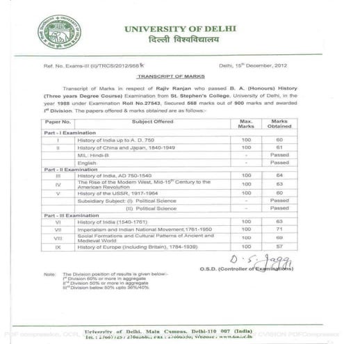 Transcript of Marks, B.A. (Hons) | PDF