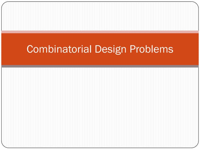 Combinatorial Problems2 Ppt