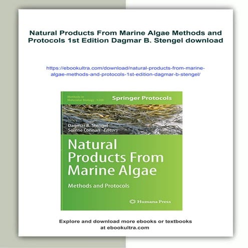Natural Products From Marine Algae Methods and Protocols 1st Edition Dagmar B. Stengel | PDF