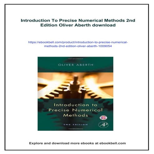 Introduction To Precise Numerical Methods 2nd Edition Oliver Aberth | PDF