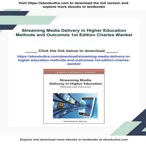 Streaming Media Delivery in Higher Education Methods and Outcomes 1st ...