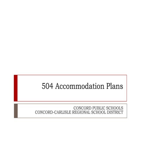 504 accommodation plans | PPTX