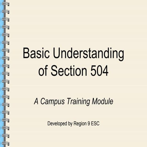 504 Basics Presentation | PPTX
