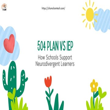 504 Plan vs IEP : How Schools Support Neurodivergent Learners | PDF