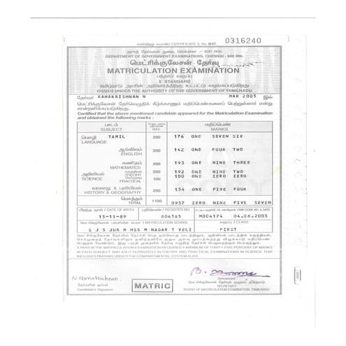 10th Marksheet | PDF