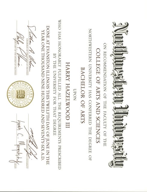 Hopkins Joint Certificate | PDF