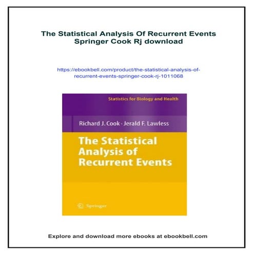 The Statistical Analysis Of Recurrent Events Springer Cook Rj | PDF