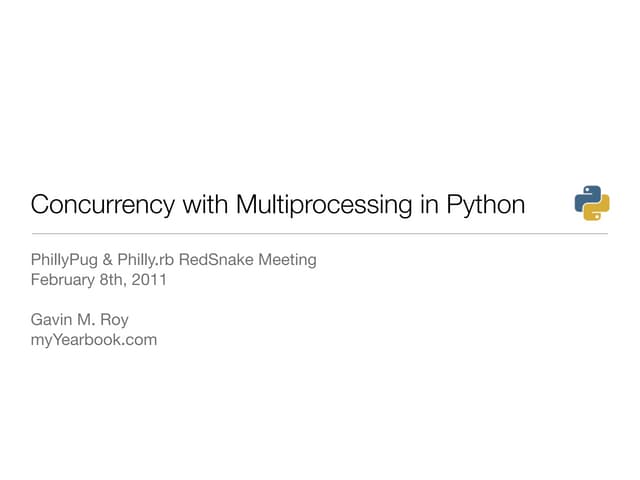 Concurrency In Python Ppt Free Download