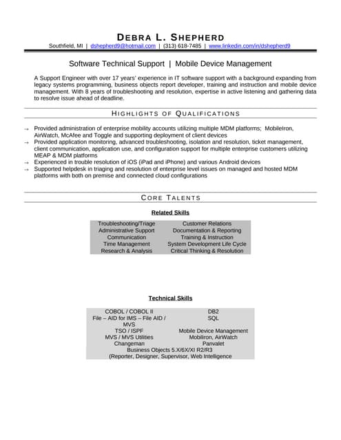Resume' of Michael A Cafferky | PDF