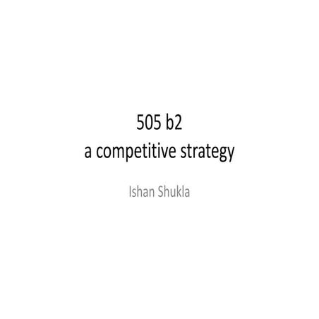 505 b 2 strategy and Rx to otc switch market overview = ishan shukla | PDF