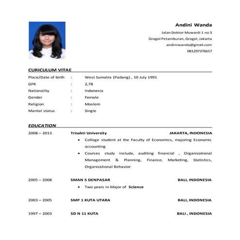 My Profile | DOC