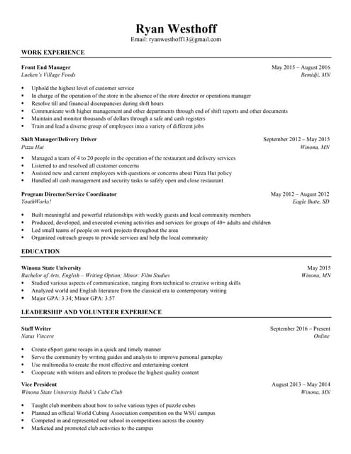 Resume edited from april 2016 | PDF