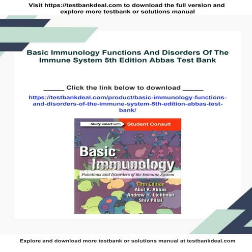 Basic Immunology Functions And Disorders Of The Immune System 5th ...