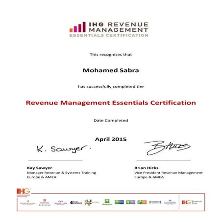 Revenue Management Essentials Certification | PDF