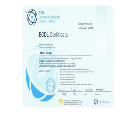 ECDL Cetrificate | PDF