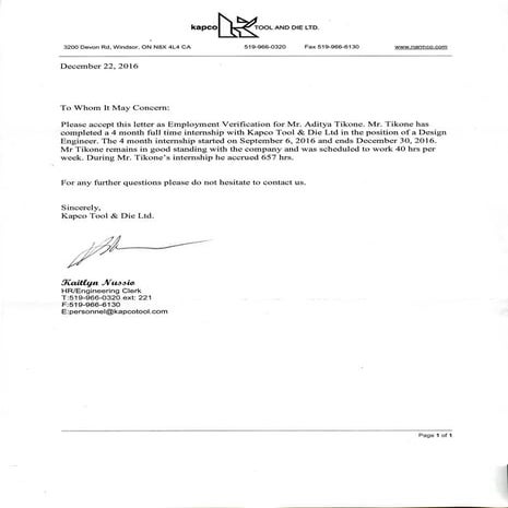 Co-op certificate | PDF